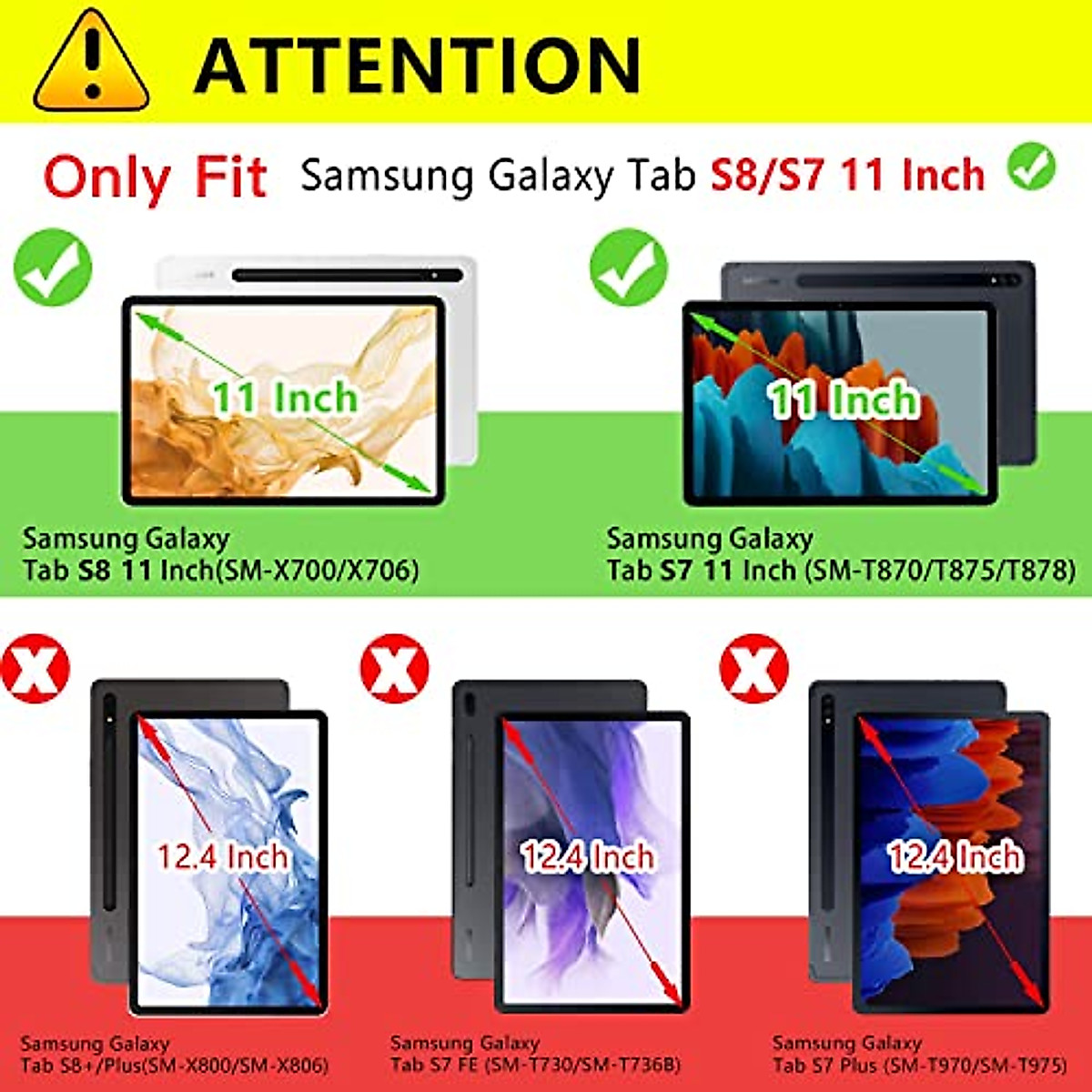 ZtotopCases for Samsung Galaxy Tab S8/S7 Case 11 Inch(SM-X700/X706/T870/T875/T878), PU Leather Folding Stand Cover with Auto Sleep/Wake & Multiple Viewing Angles, Support S Pen, Black