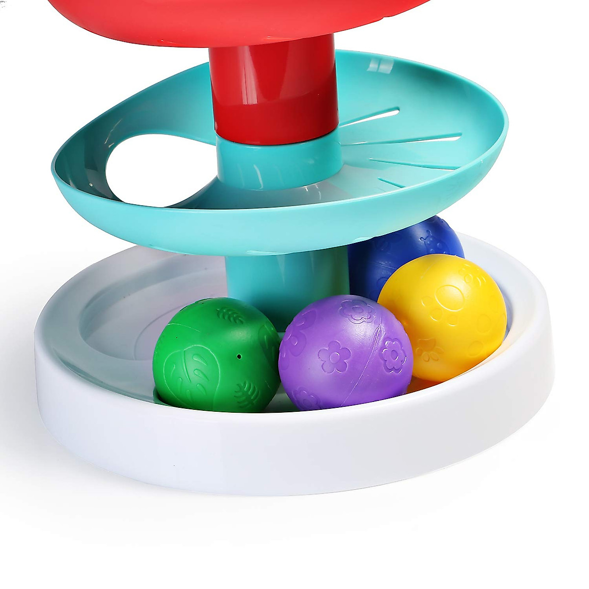 infunbebe Ball Drop Tower Colorful Ball Run Toy with 7 Balls for Toddlers, Activity Toy for Infant from 12 Months and up