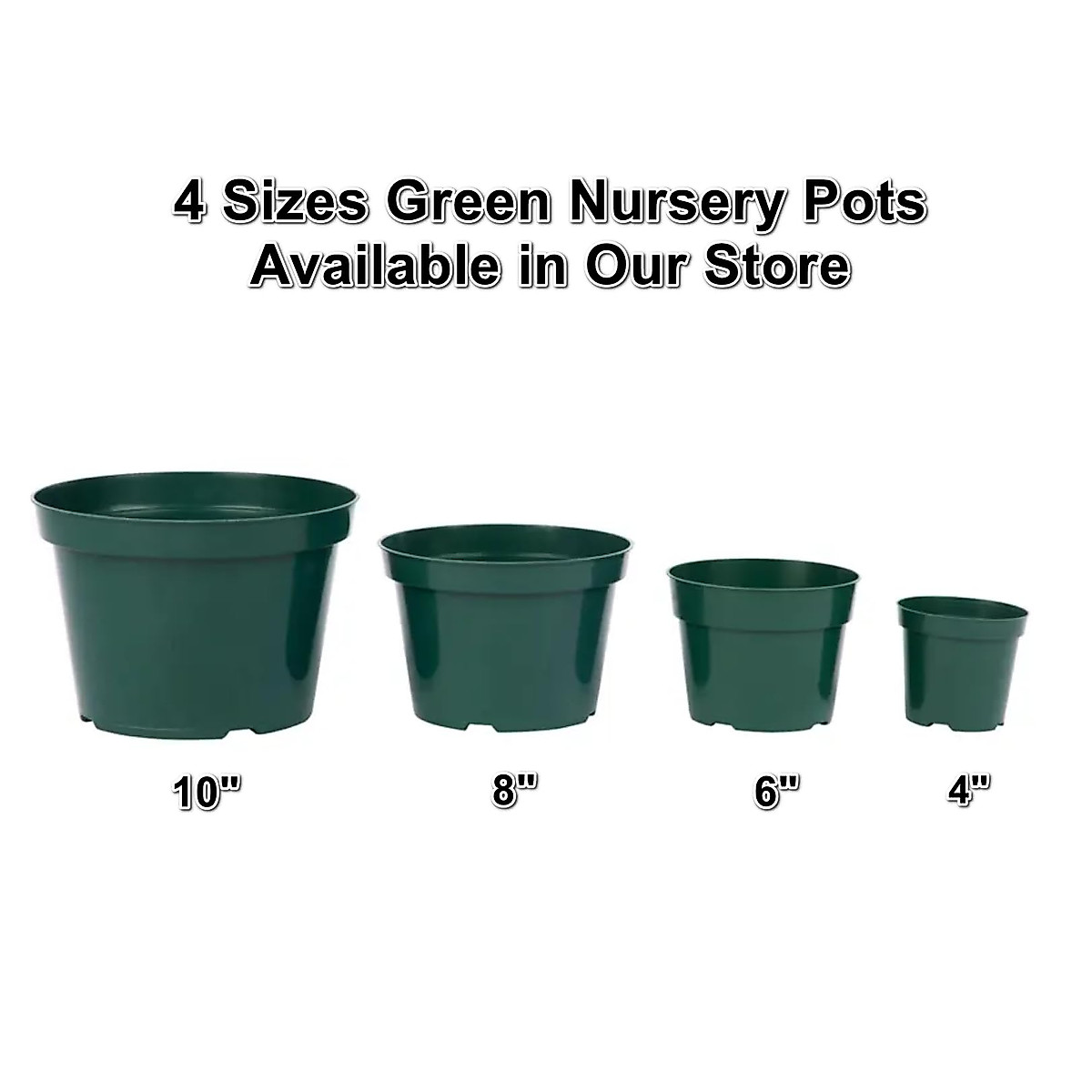 DAPERCI inches Nursery Pot Plant Grow Sturdy Flower pots in Bulk Price 20P Green