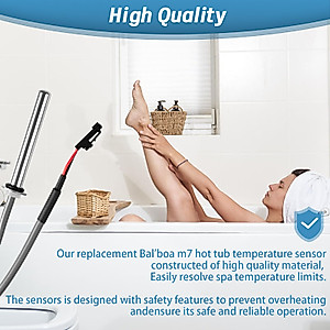Hot Tub Pool Sensor Spa Parts Replacement for Balboa Spa Heater M7 System with 24" Temp/High Limit, 1/4" Diameter, for Balboa Spa Sensor Hot Tub Heater Parts Replacement Sensor 32016 53605 - 2 Pack