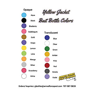 Yellow Jacket Bait Bottle/Station for Pest Control, Microencapsulated Bait, wasp Control