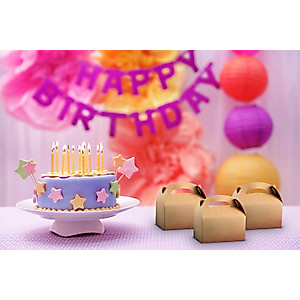 ValBox Treat Boxes 30 Pack Brown Kraft Paper Gable Gift Boxes - Goodies Favor Box for Kids' Birthday Party, Wedding, Baby Shower, 6.2 x 3.5 x 3.5 Inches