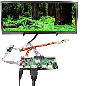 VSDISPLAY 12.3" 12.3 Inch 1920X720 LCD Screen HSD123KPW1-A30 with HD-MI USB SD AV LCD Controller Board VS-56S2