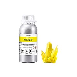 Monoprice Rapid UV 3D Printer Resin - 500ml - Yellow Compatible with All UV Resin Printers DLP, Laser, or LCD