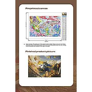 Bunny and Flowers Stamped Cross Stitch Kits Adults Beginners Pre-Printed Pattern 11CT DIY Embroidery Easy Needlepoint Kits Personalized Gifts for Home Decor 16x20inch