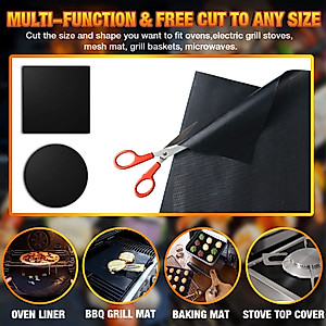 Oven Liners for Bottom of Oven 4 Pack Large Thick Heavy Duty Nonstick Teflon Oven Mat for Bottom of Electric Oven Gas Oven, Reusable Heat Resistant BPA and PFOA Free Oven Protector Liner,16x24 Inch