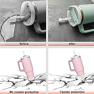 UMUST 8 Pcs for Stanley Cup Accessories, Silicone Spill Proof Stoppe & Silicone Bumper Boot,Leakproof Silicone Seal Kit & Water Bottle Bottom Sleeve for Stanley Cup1.0 40 oz 30 oz (Clear*4 & Pink*4)