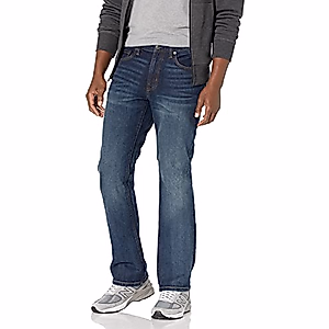 Amazon Essentials Men's Slim-Fit Stretch Bootcut Jean, Dark Wash, 29W x 34L