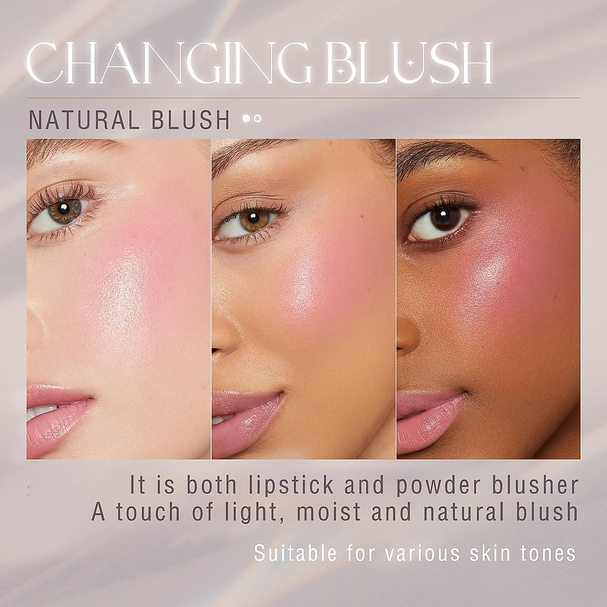 NewBang Color Changing Blush Stick for Cheeks Makeup,Clear Blush PH Temperature Changing Pink Cream Blusher Magic Waterproof Face Stick Multi-Use Lips and Cheek Tint,Matte Finish Natural Lightweight