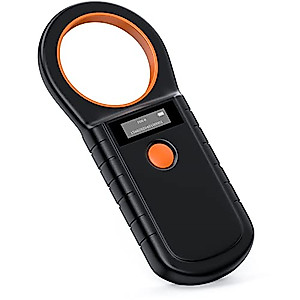 Alacrity Microchip Scanner Animal Chip ID Reader Scanner Bluetooth Pet Wireless RFID EMID Animal ID Tag Handheld Scanner Animal Tag Reader EMID FDX-B(ISO11784/11785) and ID64 RFID