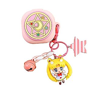 Compatible with Galaxy Buds Pro/Galaxy Buds Live Case Cover Accessory with Doll, Case Cover for Samsung Galaxy Buds Pro(2021) Earbuds Accessories