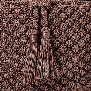 The Sak Womens Ivy Crochet Drawstring Bucket, Brown, One Size US