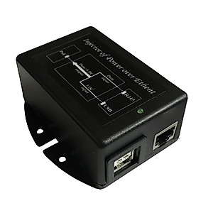 Tycon Systems TP-DCDC-2USB-24 USB Powered 24V Passive POE Inserter - 24V DC
