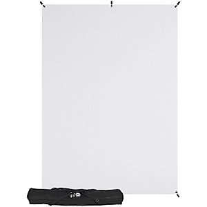 Westcott X-Drop Wrinkle-Resistant Photography Backdrop - High-Key White Kit (5' x 7') Quick Build Portable Background for Portraits and Headshots