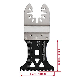 ACTOMASTER Japanese Teeth Precise Oscillating Saw Blade for Oscillating Tool Multitool, Pack of 6