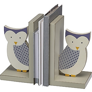 Primitives by Kathy 101922 Baby Wood Bookends, 4" x 7" x 4", Owl