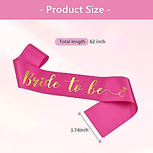 Bride to Be Sash for Bridal Shower Hot Pink Bachelorette Sash for Bachelorette Party Wedding Engagement Party Favors Decoration