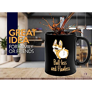 Bubble Hugs Veterinarian Coffee Mug 11oz Black - Ball Less and Flawless - Med Tech Animal Lover Pet Veterinary Groom Dog Cat Doctor