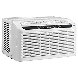 Haier 6,200 BTU Ultra Quiet Window Air Conditioner for Small Rooms and Bedrooms, Control Using Remote, 6K Window AC Unit, Easy Install with Included Kit, White, Energy Star