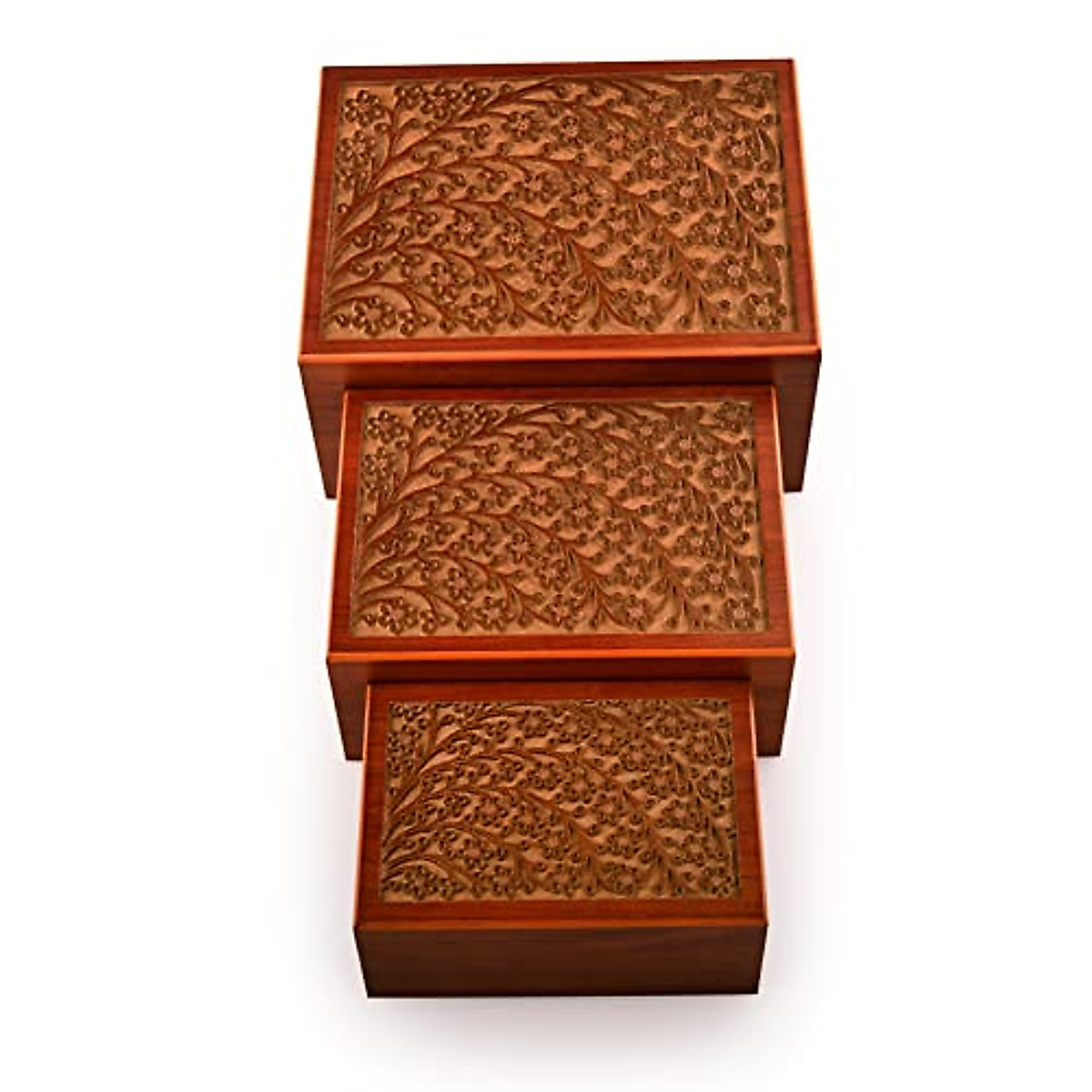 PCS Wooden Pet Urn Tree of Life Dog Urn for Ashes Carved Wood Urn Pet Cremation Box Urns for Dogs Ashes-Small