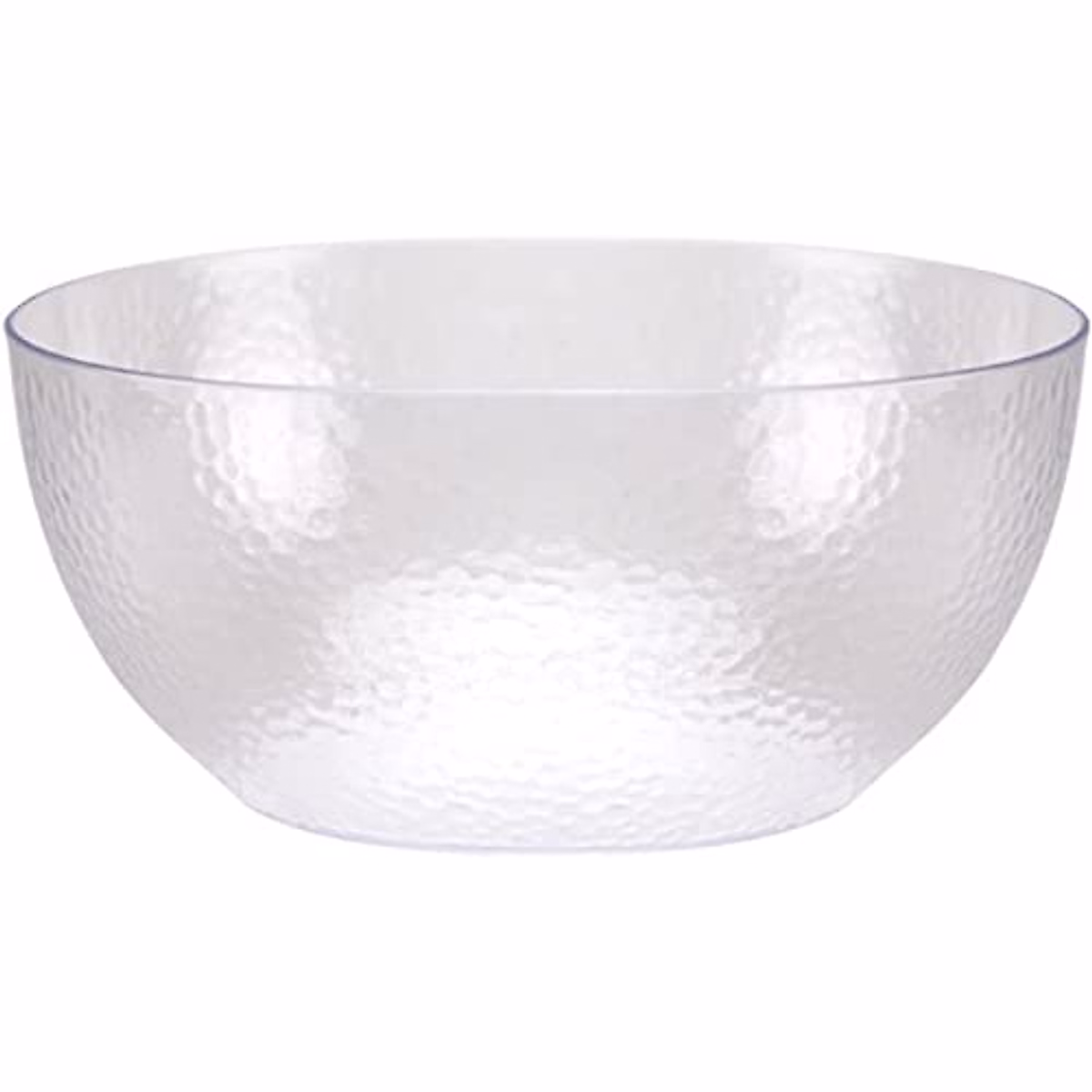 Kingzak Plastic Serving Bowl - 140 oz | Clear Pebbled | Pack of 1 (63287)