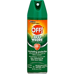 OFF! Deep Woods Insect Repellent Aerosol, Bug Spray with Long Lasting Protection from Mosquitoes, 6 oz