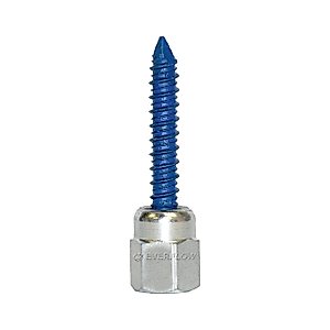 Sammys 8059957-25 Vertical Anchor Super 3/8 in. Threaded Rod Fitting, 5/16 x 1 3/4 in. Screw, Silver and Blue, 25 Piece