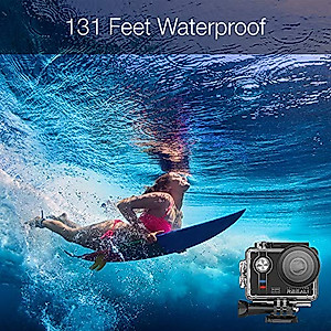REMALI CapturePro 4K/60fps 20MP Waterproof Sports Action Camera Kit with Carrying Case + 3 Batteries, WiFi, 2" Touch Screen, 8X Zoom, Slow/Fast Motion, Remote/Voice Control, EIS, Distortion Correction