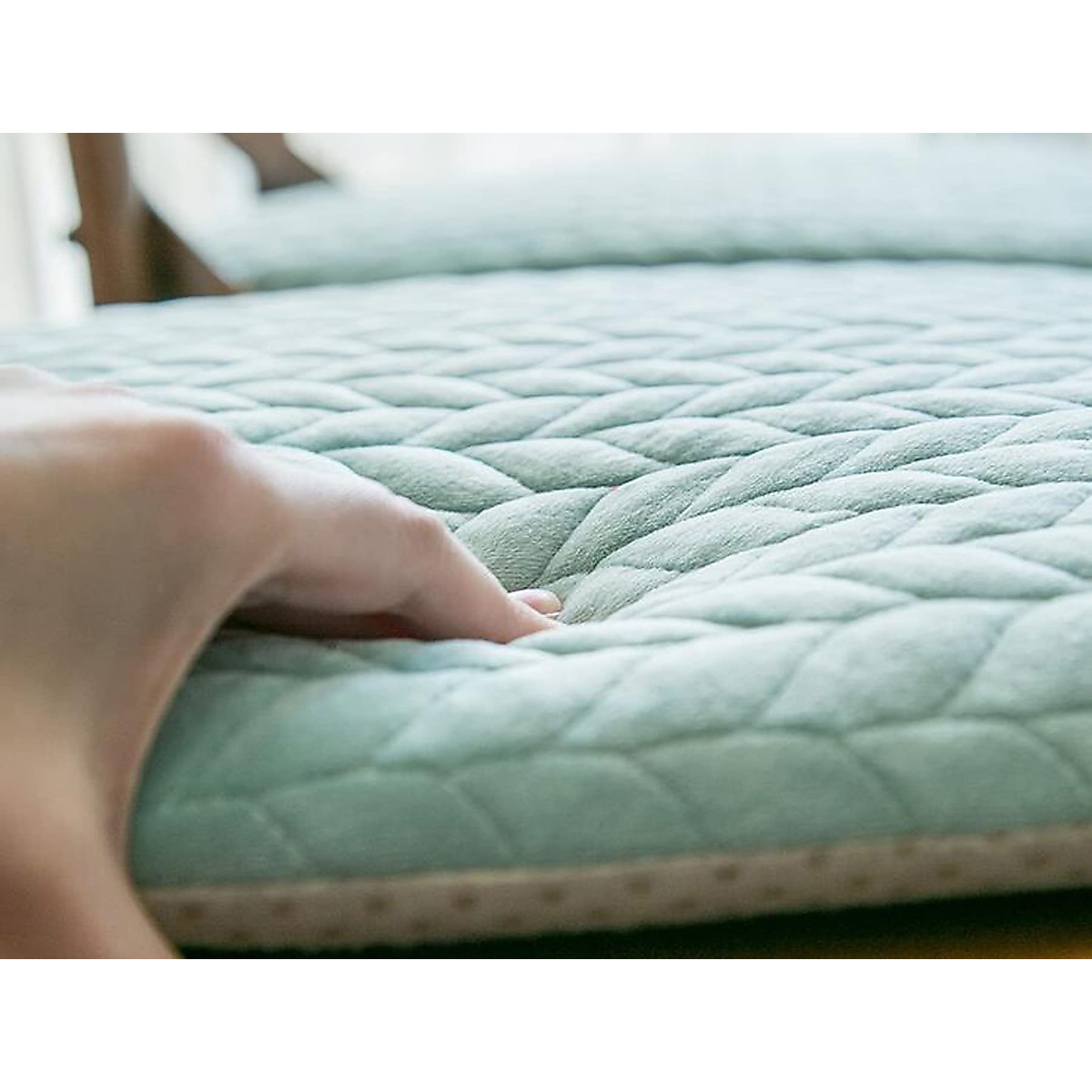 2 Pack Chair Cushions for Dining Chairs Rubber Back U-Shaped Chair Pads with Ties Soft Plush Nonslip Seat Cushions Machine Washable Kitchen Chair Pads,17" x 16" (Yellow)