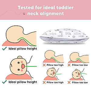 KeaBabies Toddler Pillow with Pillowcase and Toddler Pillow with Pillowcase, Jumbo 14X20-13X18 Soft Organic Cotton Toddler Pillows for Sleeping - Machine Washable Crib Pillow