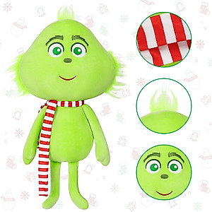 21in Green Monster Christmas Stuffed Animal Plush Figure Toys Doll Plushie Christmas Decorations Xmas Gift Decor