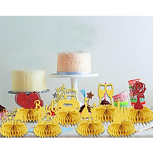 8 PCS Engagement HoneyComb Centerpiece, Bachel*rette Party Decorations Honeycomb Centerpieces, Bridal Shower Engagement Party Decorations Sign