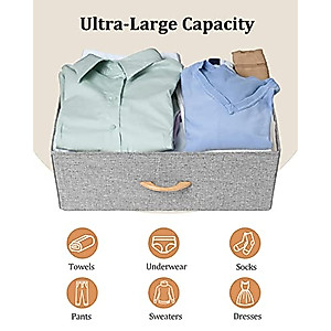 JOINHOM Dresser Storage Tower with Drawers, Fabric Tall Dresser Drawer for Bedroom, Office, Entryway, Living Room and Closet- Sturdy Steel Frame, Easy Pull Bins & Wooden Top