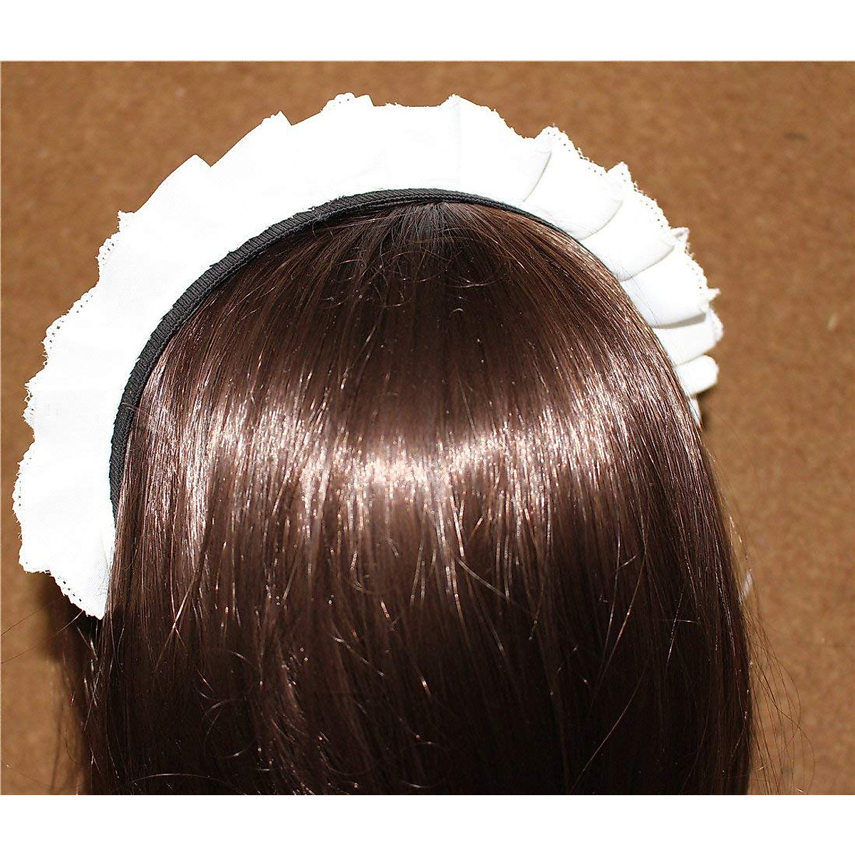 MAYSONG Women's Maid Cosplay Hair Hoop Gothic Headband white