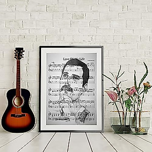Love Of My Life - Freddie Mercury Music Wall Decor, This Song Lyrics Music Poster Print Is A Great Wall Art For Home Decor, Bedroom Decor, Office Decor, or Dorm Room Decor Aesthetic, Unframed - 8x10