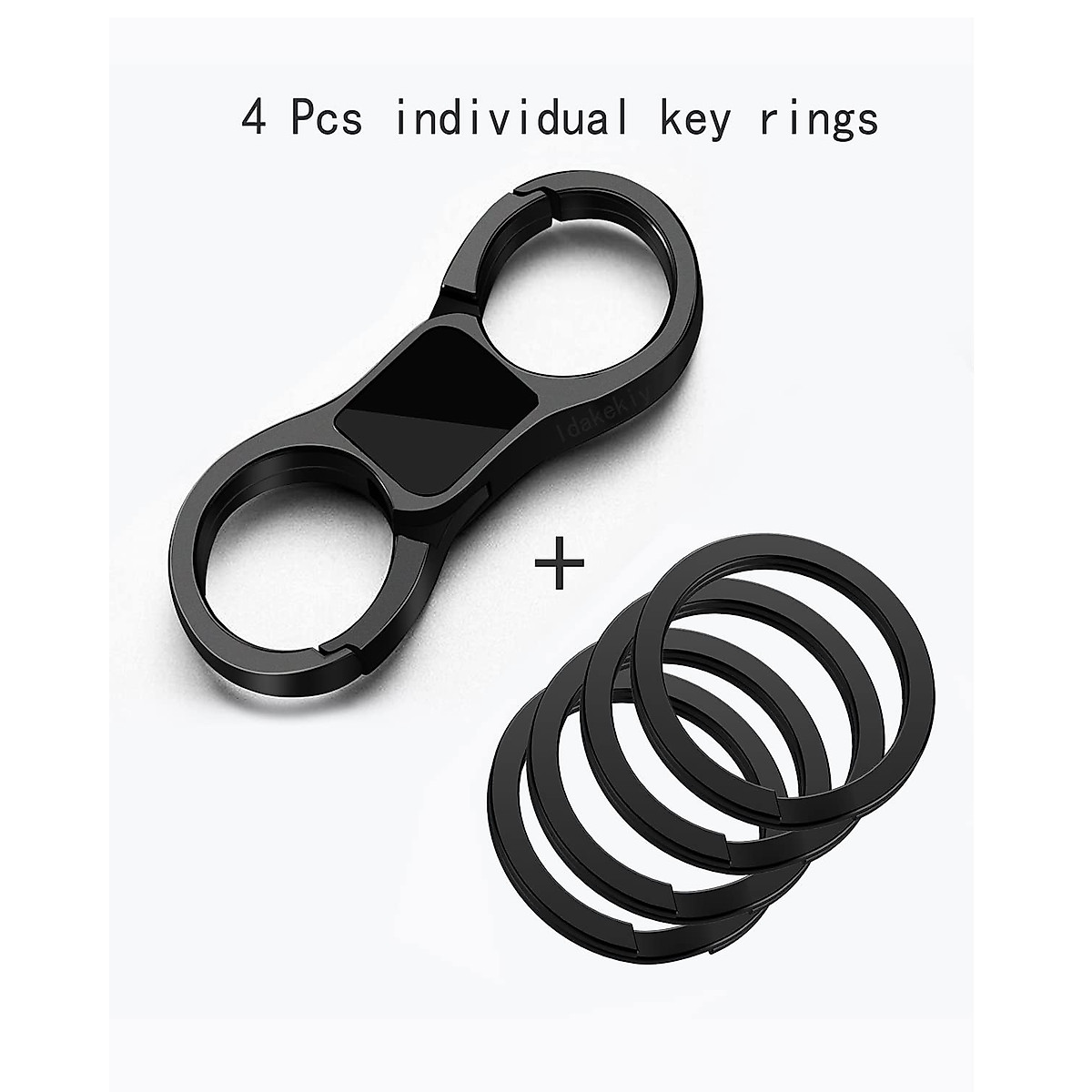 Idakekiy Key Chain Quick Release Spring with 4 Key Rings Heavy Duty Car Keychain Organizer for Men and Women