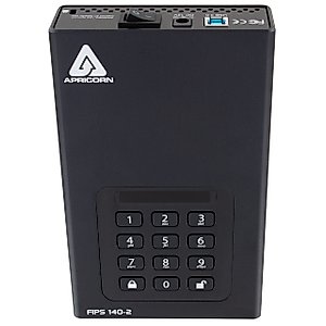 Apricorn 16TB Aegis Desktop Padlock FIPS 140-2 Validated 256-Bit Encrypted Hard Drive (ADT-3PL256F-16TB)