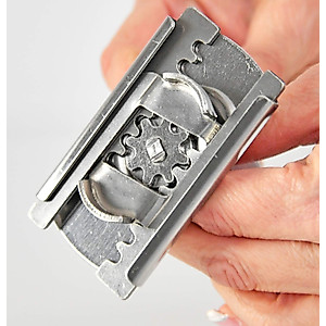 HOME-X Twist-Top Jar Opener, Easy Grip Opener, Great for Weak or Arthritic Hands, Strong Gripping Jar Opener, 3 ½” L x 1 ½” W x 2 ¾” H, White