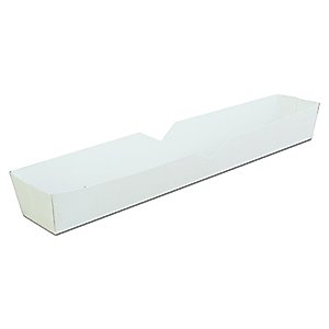 SCT Footlong Hot Dog Tray, 10.25 x 1.5 x 1.25, White, Paper, 500/Carton