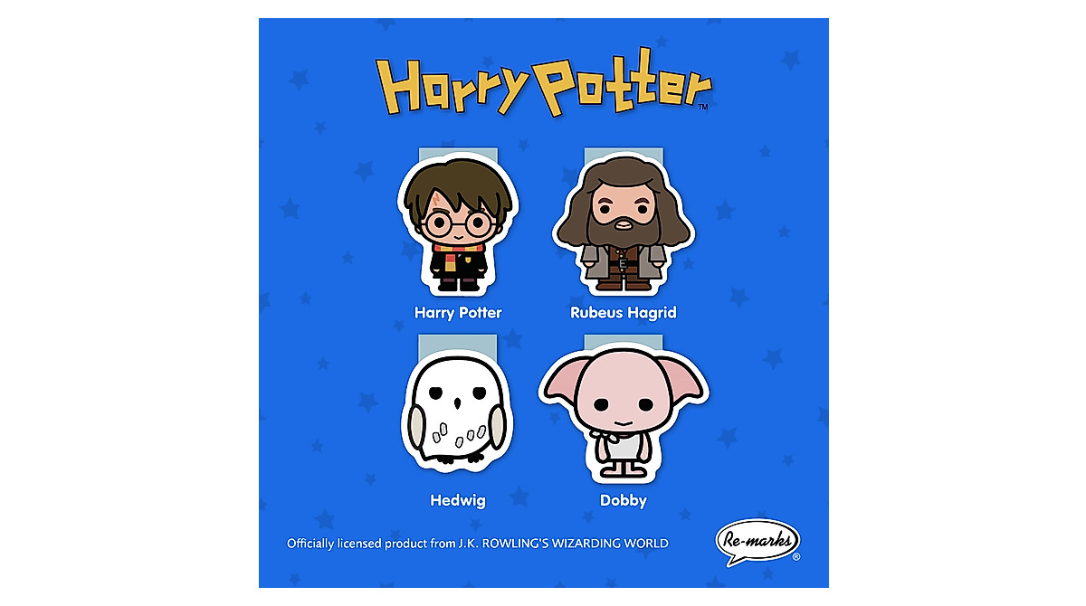 Harry Potter Magnetic Page Clips - 8 Multicolor Bookmarks & Page Markers