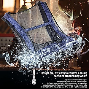TMISHION Air Conditioner Waistcoat Vortex Tube Cooling Vest, Size, Safe Materials, Compressed Air for High Temperature Environment Air Conditioner Waistcoat Worker Cooling Vest