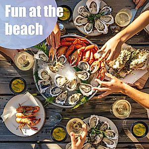 Artestia Butter Warmers for Seafood Set Of 4, Ceramic Candle Warmer, Melted Butter Cups for Lobster, Personal Fondue Set Melted Butter Cups for Seafood, Fondue(Black)