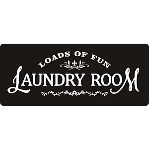 Black White Laundry Room Rug 20"x48" for Washer and Dryer Non Skid Rug Anti Fatigue Cushioned Laundry Floor Mats Comfy Laundry Runner Carpet Foam Mat for Kitchen Washroom Bathroom Farmhouse