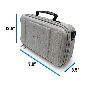 CASEMATIX Gray Audio Mixer Case Compatible With Yamaha AG06MK2 USB Interface or Yamaha AG03MK2 Audio Mixers & Recording Accessories - Includes Carry Case Only with Shoulder Strap and Carry Handle