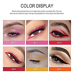 Eye Shadow Pencil, Natural Matte Long Lasting Metallic Eyeliner Pencil Glitter Eyeliner for Women Eye&Lip Liner Professional Waterproof Retractable Eye Makeup Gel Eyeliner Colorful Eyeliner(3)
