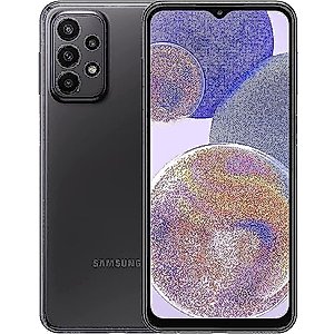 SAMSUNG Galaxy A23 (SM-A235F/DS) Dual SIM, 128GB + 4GB, Factory Unlocked GSM, International Version (Fast Car Charger Bundle) - No Warranty - (Black)