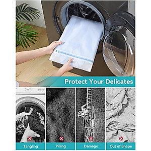 OTraki 9 PCS Mesh Laundry Bags for Delicates 4 Sizes Laundry Bags Mesh Wash Bags with Zipper Clothing Washing Bags Reusable Travel Storage Organize Bag for Clothes Underwear Bra Lingerie Socks Toy