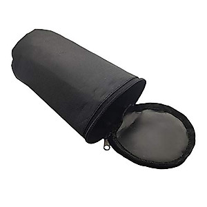 Sovenny Multifunction Cylinder Zippered Canvas Pen Bag Pencil Marker Case Stationary Storage Bottle Travel Cosmetic Bag