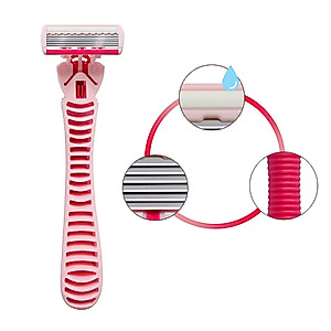Tenive Razors for Women 6 Blades Trimmer Shaving Set Includes 2 Handles &19 Refills