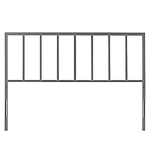 Modway Tatum Modern Farmhouse Metal King Headboard in Gray